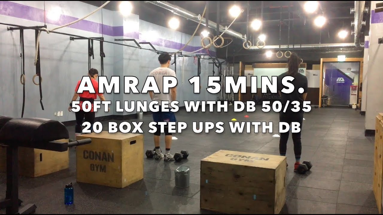 WOD - Walking Lunge/ Box step up - YouTube