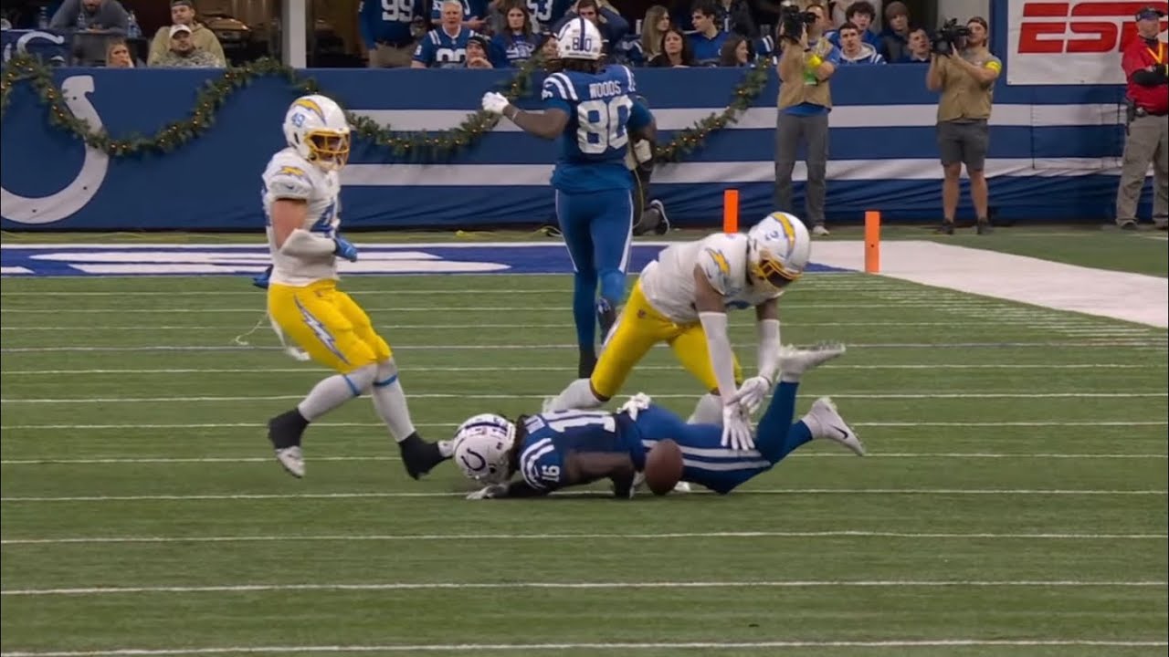 Derwin James Ejected For Massive Hit On Ashton Dulin | Chargers Vs ...