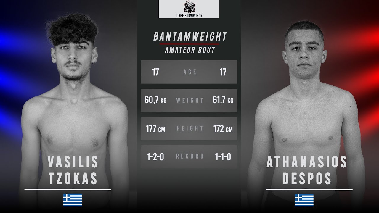 Cage Survivor 17: Vasilis Tzokas vs. Athanasios Despos Full Fight - YouTube