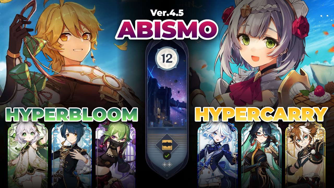 TRAVELER DENDRO HYPERBLOOM & NOELLE HYPERCARRY | SPIRAL ABYSS 4.5 ...