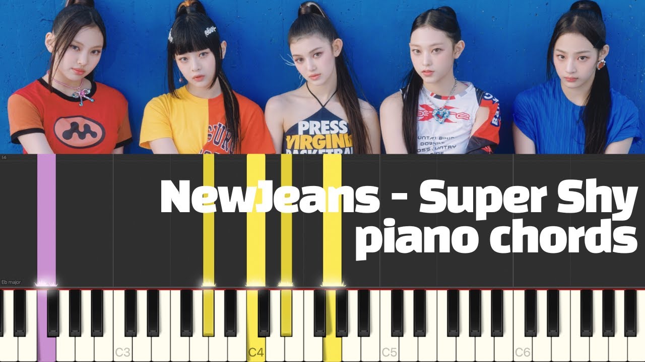NewJeans 뉴진스 - Super Shy 반주 튜토리얼 | K-pop piano tutorial | 피아노 반주 | 코드 ...