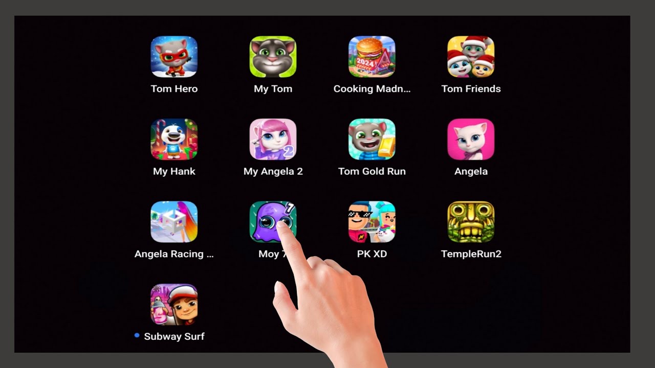 MY TALKING TOM, TALKING ANGELA, TALKING PARROT, MOY 7 , SUBWAY SURFERS ...