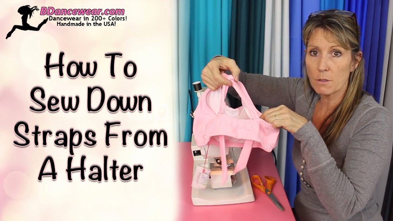 How to Sew Down Straps on A Top - YouTube
