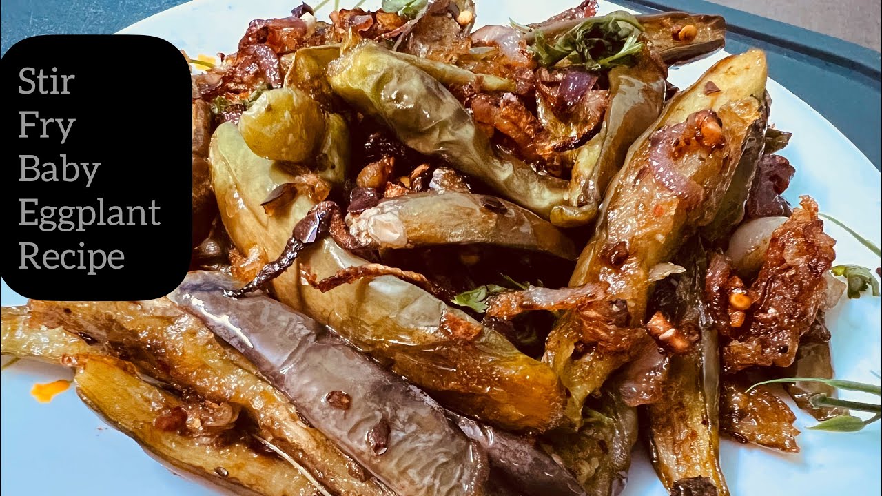 Stir fry baby eggplant recipe | Baby eggplant recipe - YouTube