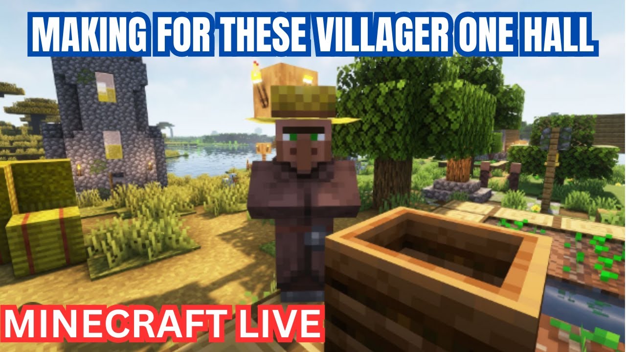 MINECRAFT LIVE | VILLAGER HALL | MAN AND GAMER - YouTube