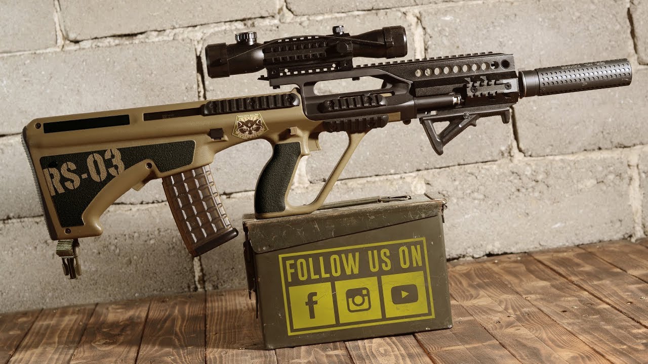 Short Clip - Steyr AUG A3 Paintjob Draft - Racoon Squad Airsoft - YouTube