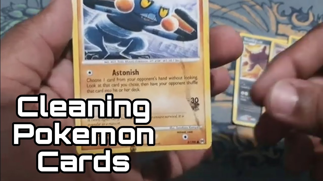Watch me clean this stained Pokemon Card for my collection | Pokemon ...