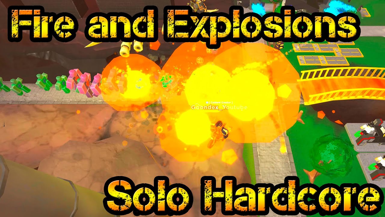 Fire and Explosions Solo Hardcore Roblox Tower Defense Simulator - YouTube