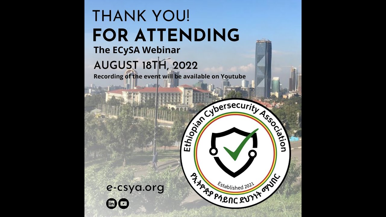 ECySA 1st Virtual Conference - YouTube