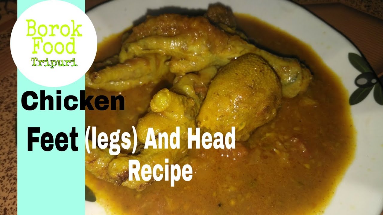 Chicken Feet(legs) And Head Recipe // Tok Yathek Bokhorok Mui ...