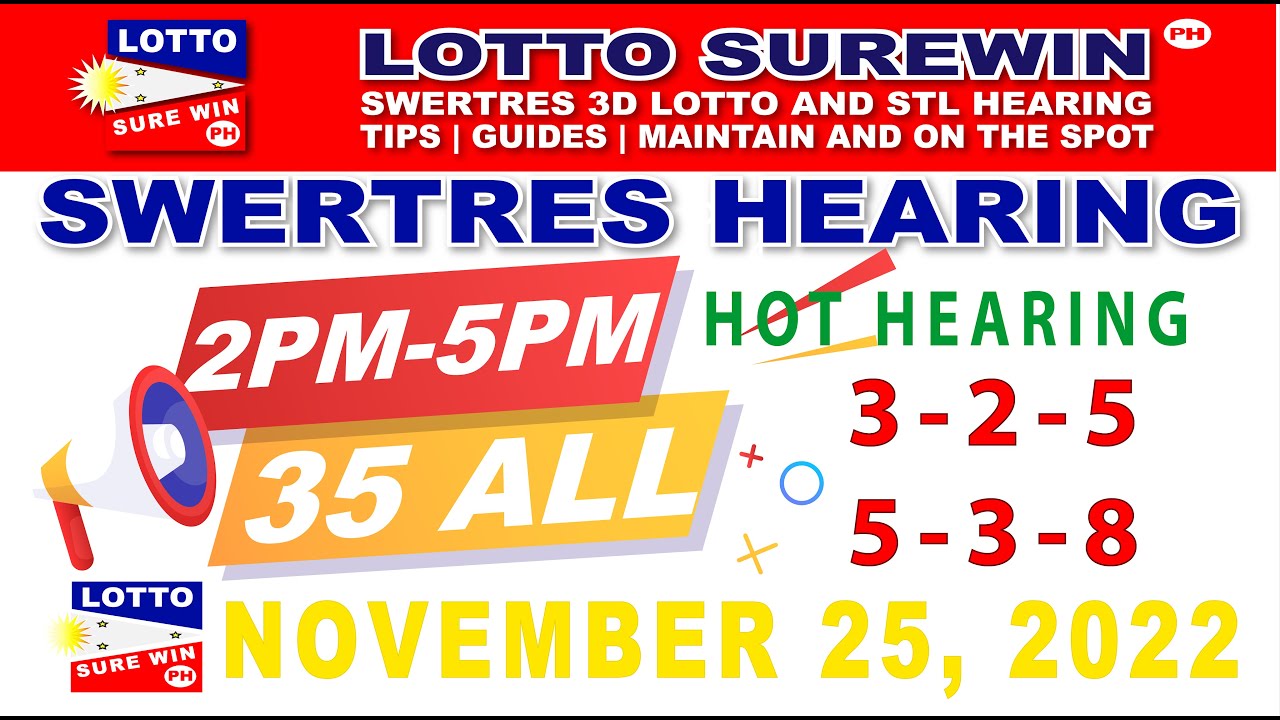 SWERTRES HEARING TODAY: 2PM-5PM | SWERTRES SUREWIN, PABUNOS AND ON THE ...
