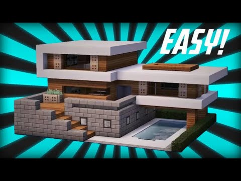Minecraft: How To Build A Large Modern House With Swimming Pool ...