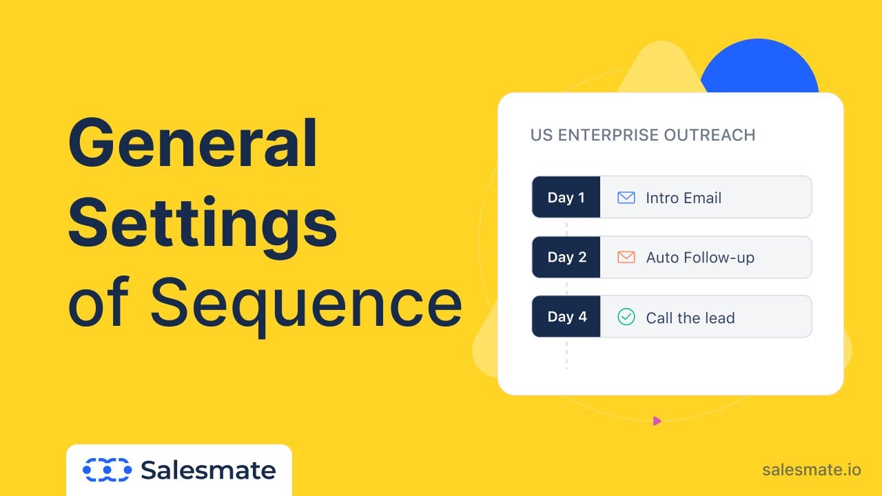 In-depth Explanation of Setting up Sequences in Salesmate CRM - YouTube