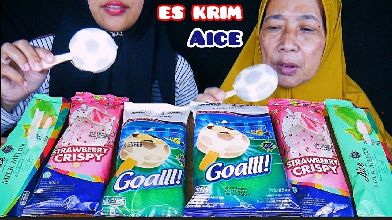 MUKBANG ES KRIM 🍦🍭 bersama @Zulima-ASMR ICE CREAM Aice rasa coklat susu ...