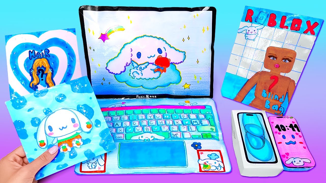 ¡GRAN UNBOXING! ️ Bolsitas sorpresa de muñecas de Roblox, laptop squishy y celular de papel ...