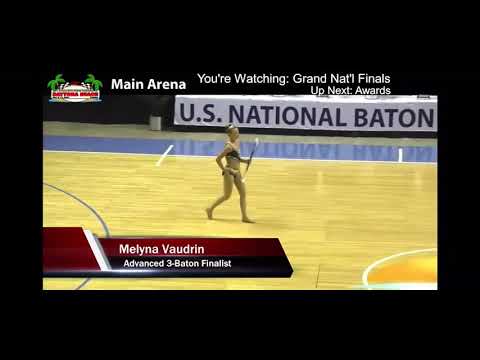 Melyna Vaudrin - Nationals 3 baton Finals - YouTube