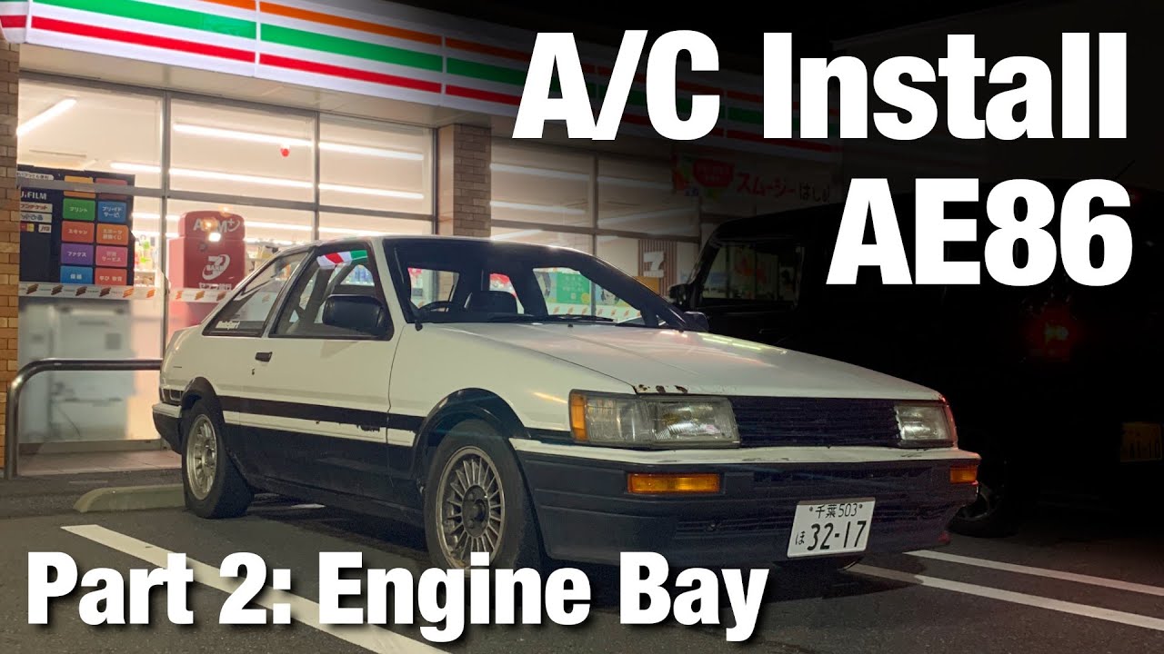 A/C Install AE86 Corolla Levin GT - Part 2 Compressor, Lines & R134 Conversion - YouTube