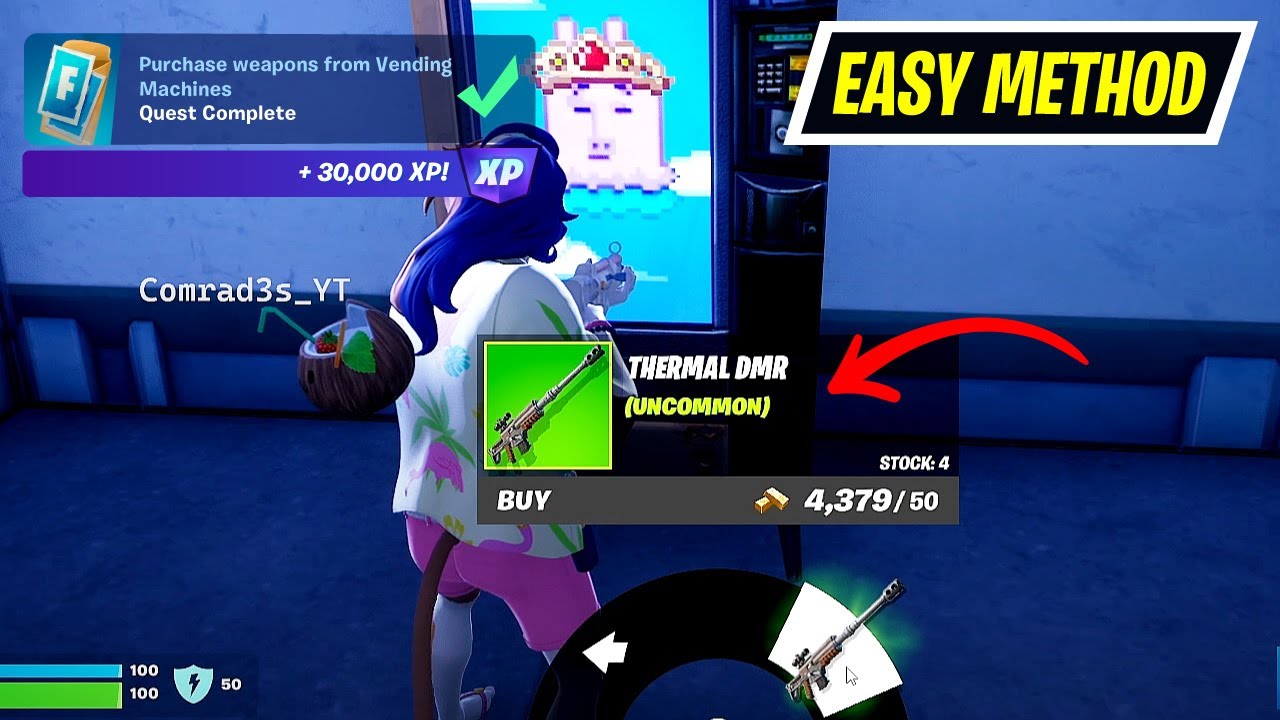 How to EASILY Purchase weapons from Vending Machines Fortnite - YouTube