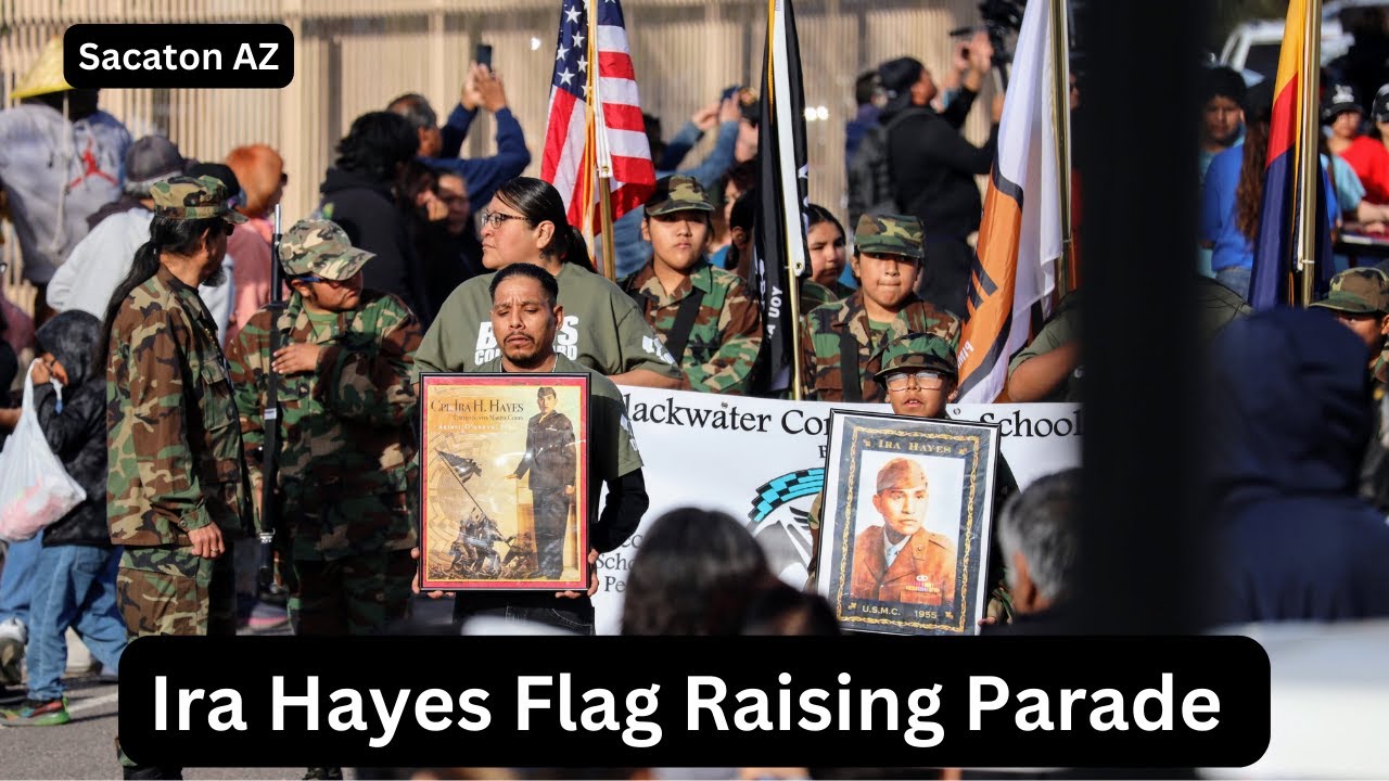 Iwo Jima Flag Raising Parade 2024 Sacaton Arizona - YouTube