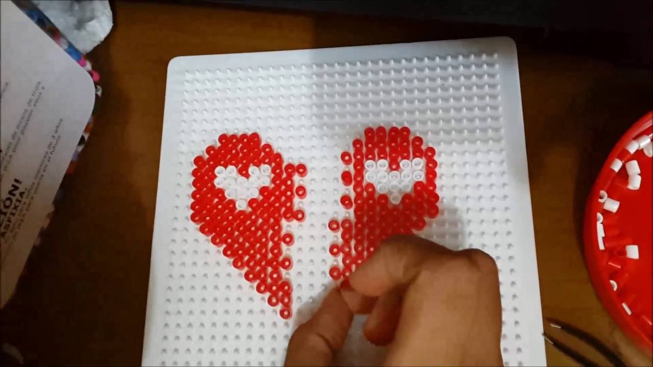 Corazon San Valentin con Hama Beads - YouTube