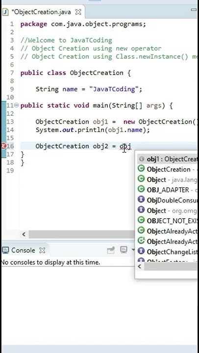 Java Object Creation Using Class Newinstance Method Shorts Javaobjectcreation Youtube 5674