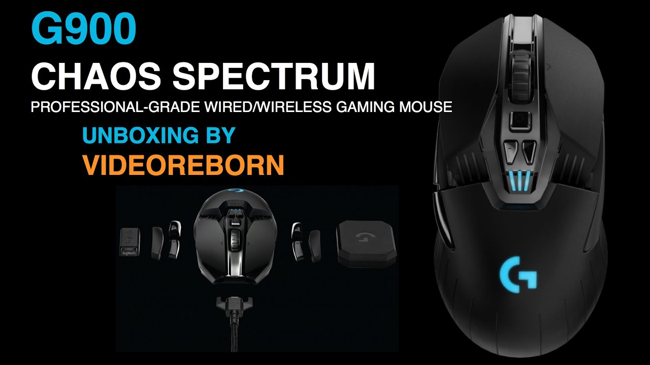 Logitech G900 Chaos Spectrum Wireless Gaming Mouse Unboxing and First ...
