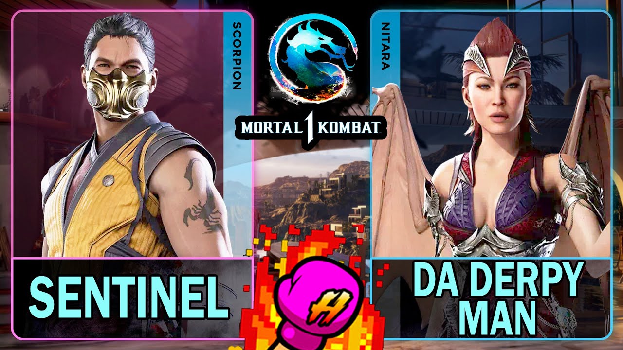 MK1 Sentinel (SCORPION) VS Da Derpy Man (NITARA)🥊Mortal Kombat 1🥊4K 60 ...