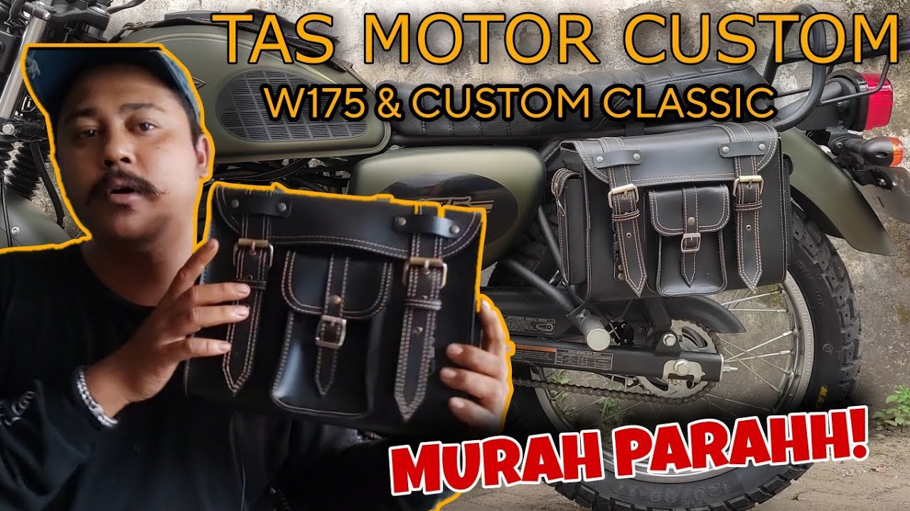 MURAH DAN MUDAH cara pemasangan tas motor custom W175 dan motor model ...