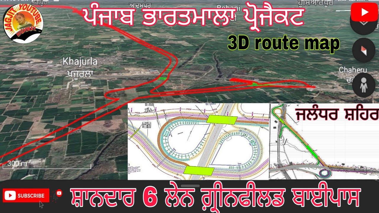 jalandhar ! ring road ! jalandhar 6 line new bypass ! Bharatmala ...