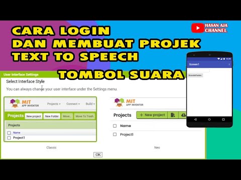 Cara Login Dan Membuat Projek TextToSpeech Tombol Suara MIT AI Apps Inventor #mitai # ...