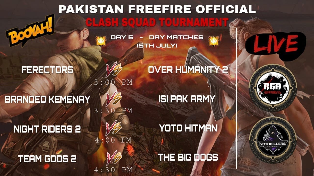 Pakistan FF OFFICIAL CS TOURNAMENT || DAY-5 | DAY MATCHES - YouTube