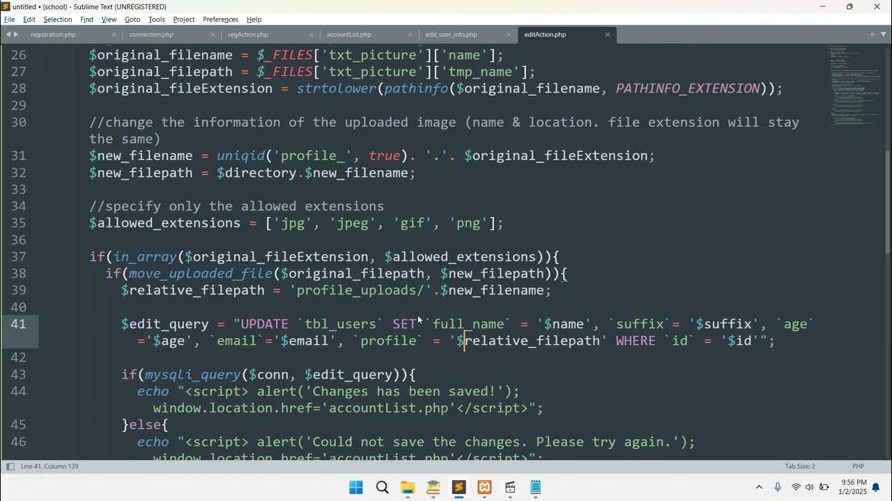 REGISTRATION FORM WITH CRUD PART #8 CONTINUATION - EDIT AND DELETE ACCOUNTS - YouTube