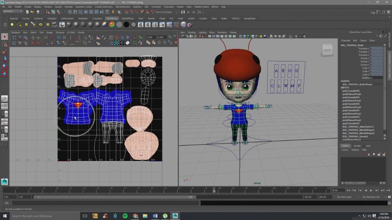 Maya 2015 Texture Problem Not Following Model - YouTube