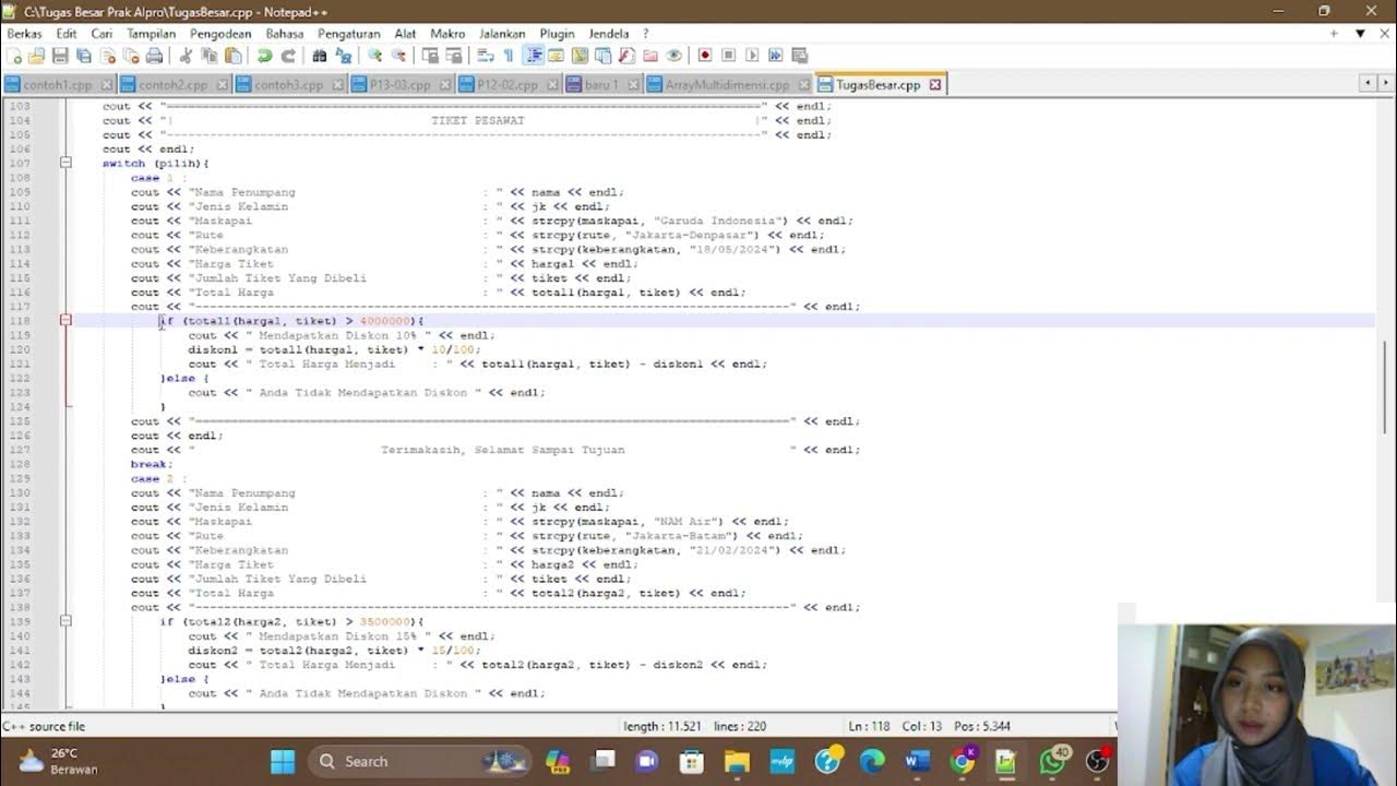 Tugas Besar Prak. Algoritma & Pemrograman - YouTube