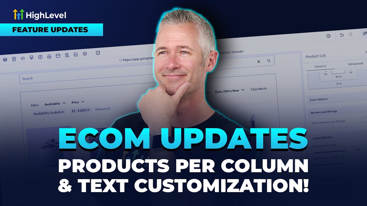 Ecom Updates - Products per Column & Text Customization! - YouTube