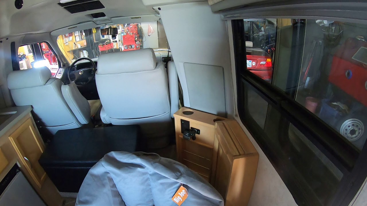 2000 vw rialta 22FD converted to two stacked ikea mattresses - YouTube