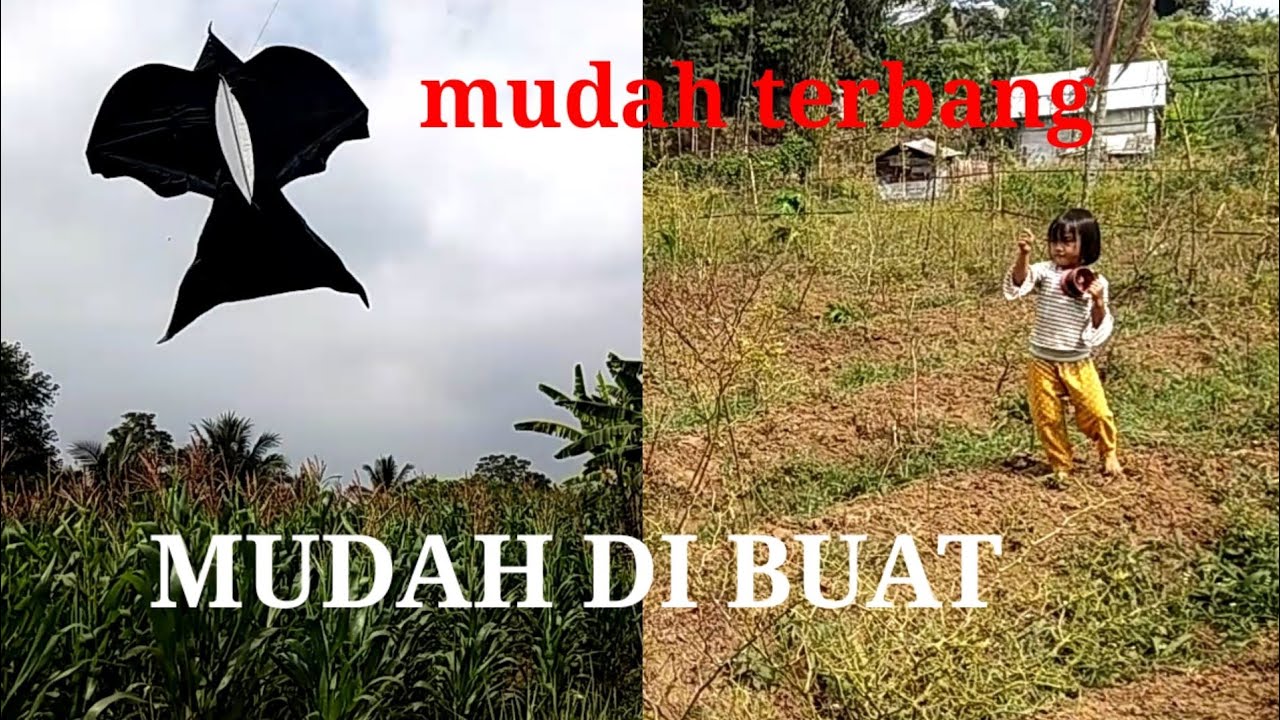 cara membuat layangan burung mudah dan simpel - YouTube