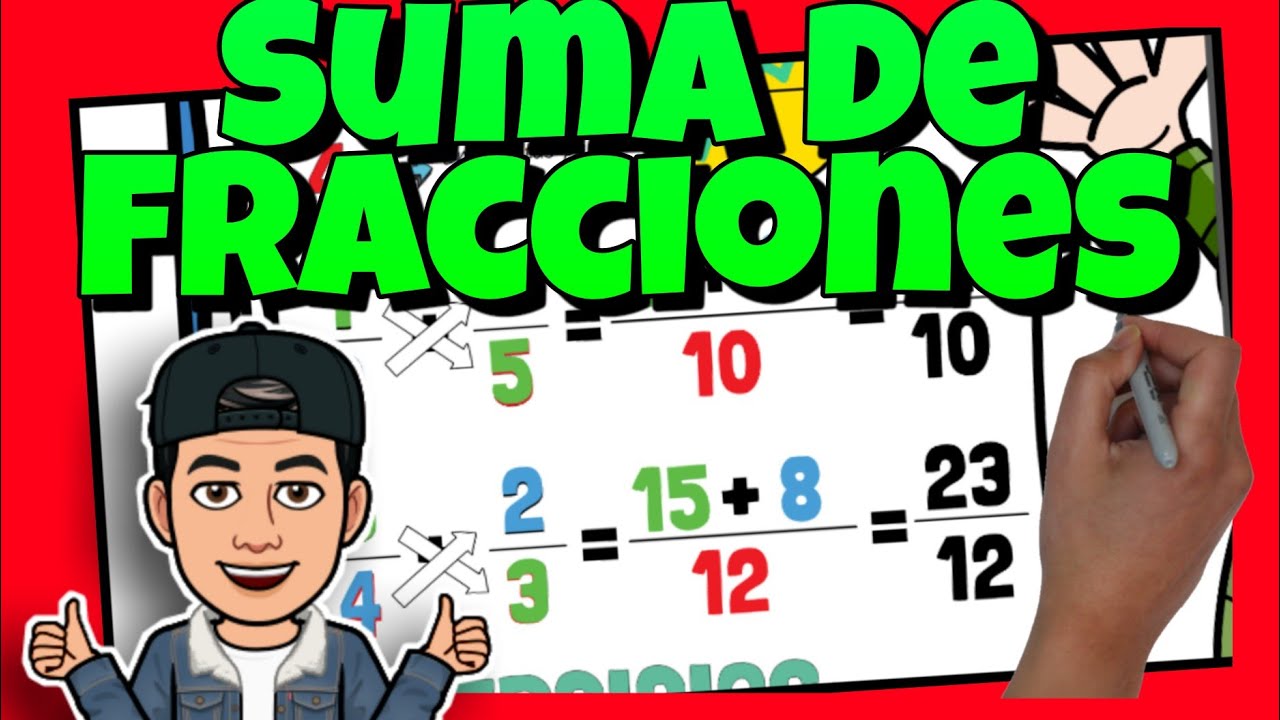 🔴 SUMA de FRACCIONES con DIFERENTE DENOMINADOR [Súper Fácil] - YouTube