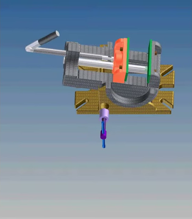 Autodesk inventor animation vise - YouTube