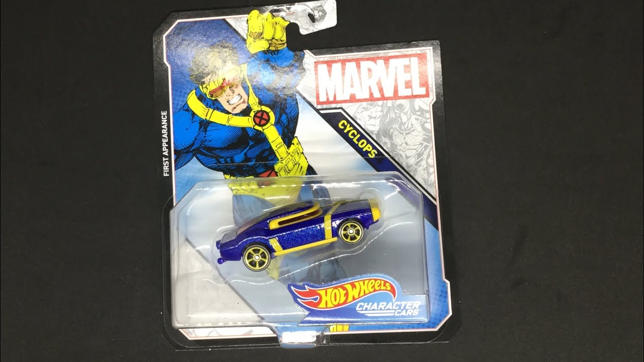 Hot Wheel Character Car Marvel Cyclops Review - YouTube