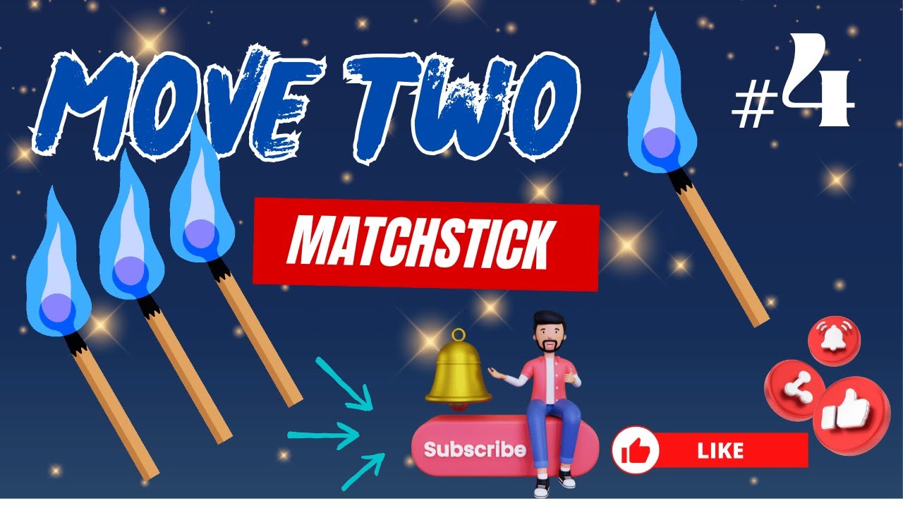 Move two stick to solve the puzzle | Matchstick Puzzle #04 | Puzzle for ...