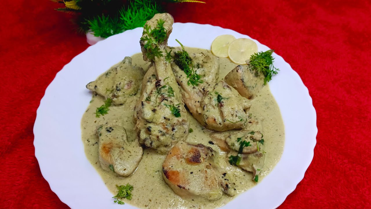 Best and easy Afghani chicken | chicken Afghani gravy | cream chicken ...