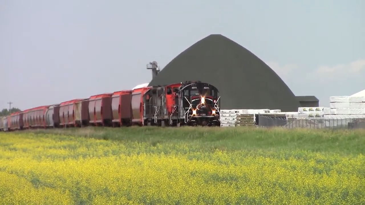 CEMR Railfanning HD: BEAUTY P5!! CCGX 4011 West leads potash cars at Oak Bluff, MB - YouTube