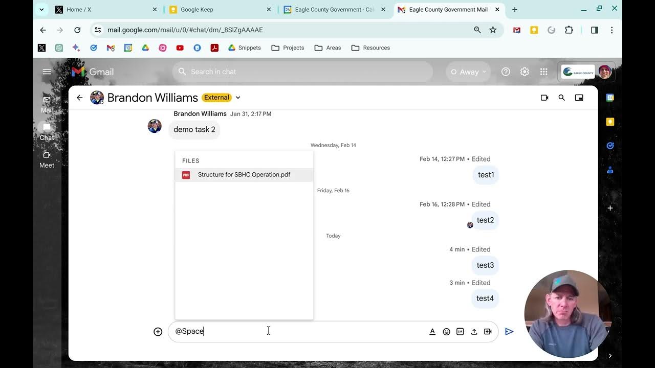 My Lazy Spot - Google Chat - Sharing a Space using Smart Chips - YouTube