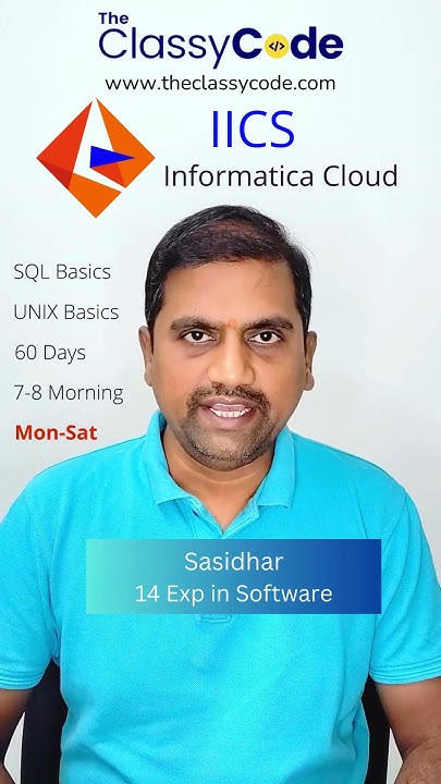 Learn Informatica Cloud Data Integration | The Classy Code #iics #idmc #cdi #informatica - YouTube
