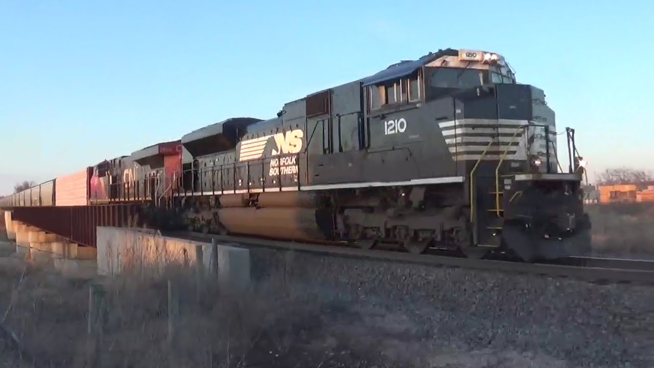 NS 1210 CN 2859 Southbound Manifest Train 03-23-2023 - YouTube