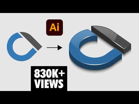 How to Create 3D Glossy Logo in Adobe Illustrator | Easy Tutorial