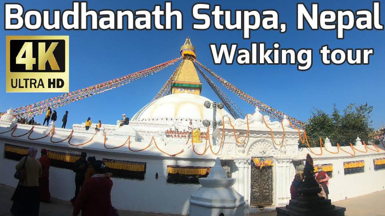 Boudhanath Stupa Walking Tour Kathmandu, Nepal (4K) - YouTube