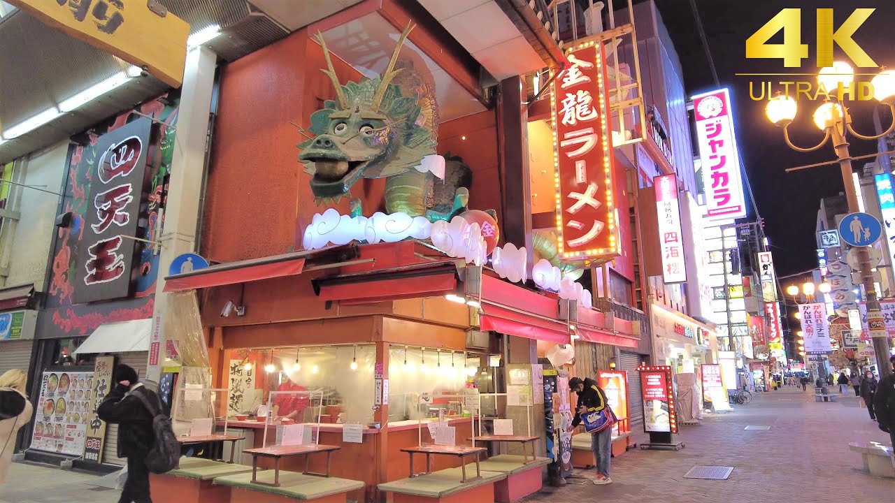 night walk at Dotonbori～A tourist attraction famous for its 3D signage ...