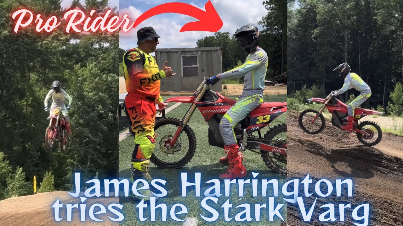 Pro Motocross Rider James Harrington tries the Stark Varg for their ...